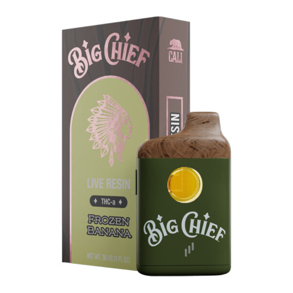 BIG CHIEF LIVE RESIN THCA 3 GRAM DISPOSABLE FROZEN BANANA – BOX OF 6 ...