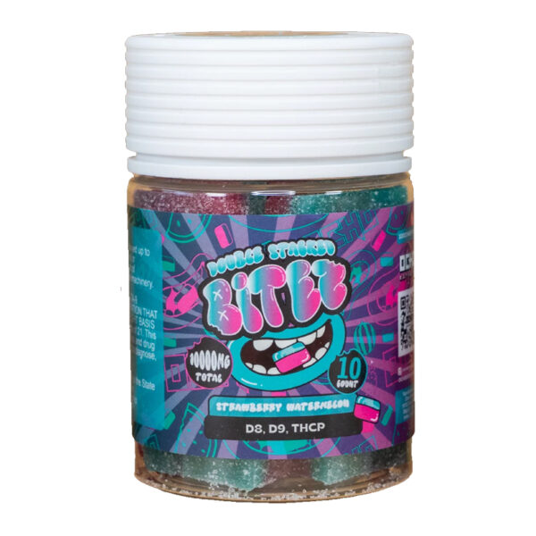 BITEZ DOUBLE STACKED D8, D9, THCP 10000MG 10CT STRAWBERRY WATERMELON ...