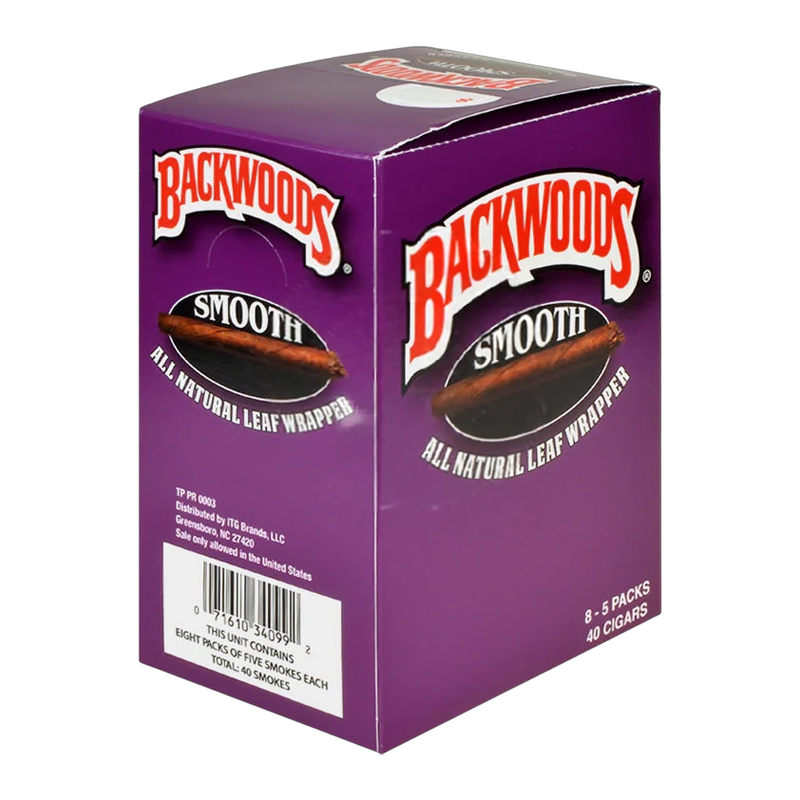 BACKWOODS 5PK CIGAR SMOOTH – BOX OF 8 – Eagle Distribution