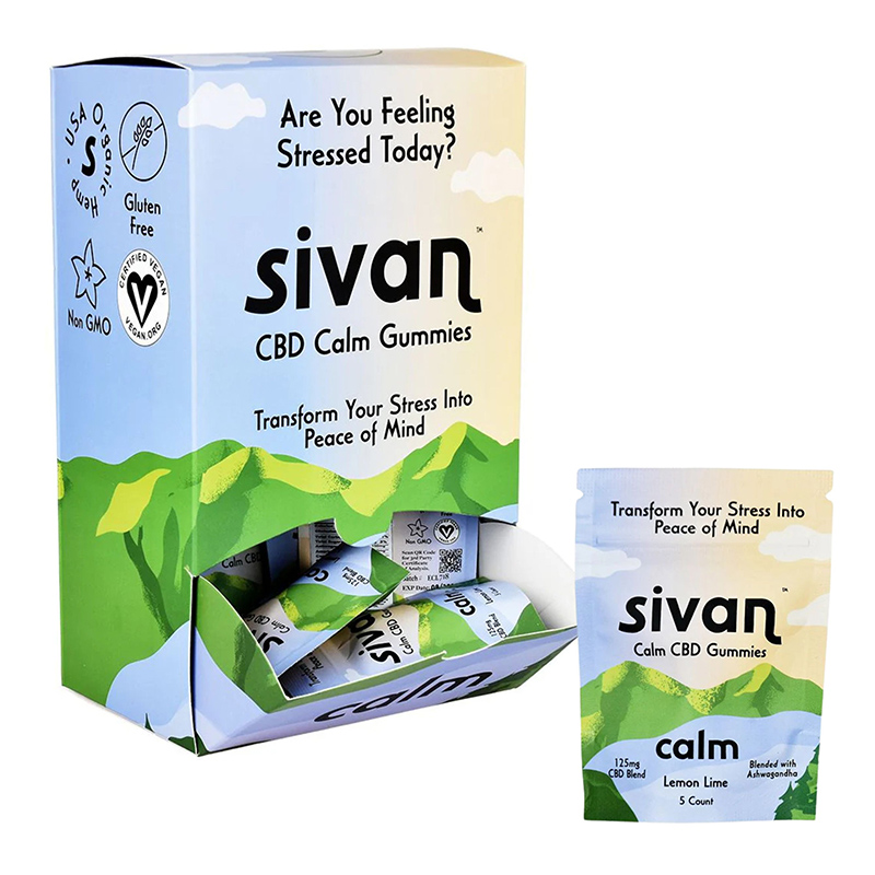 SIVAN CBD GUMMIES CALM 5 GUMMIES PK – BOX OF 10 – Eagle Distribution