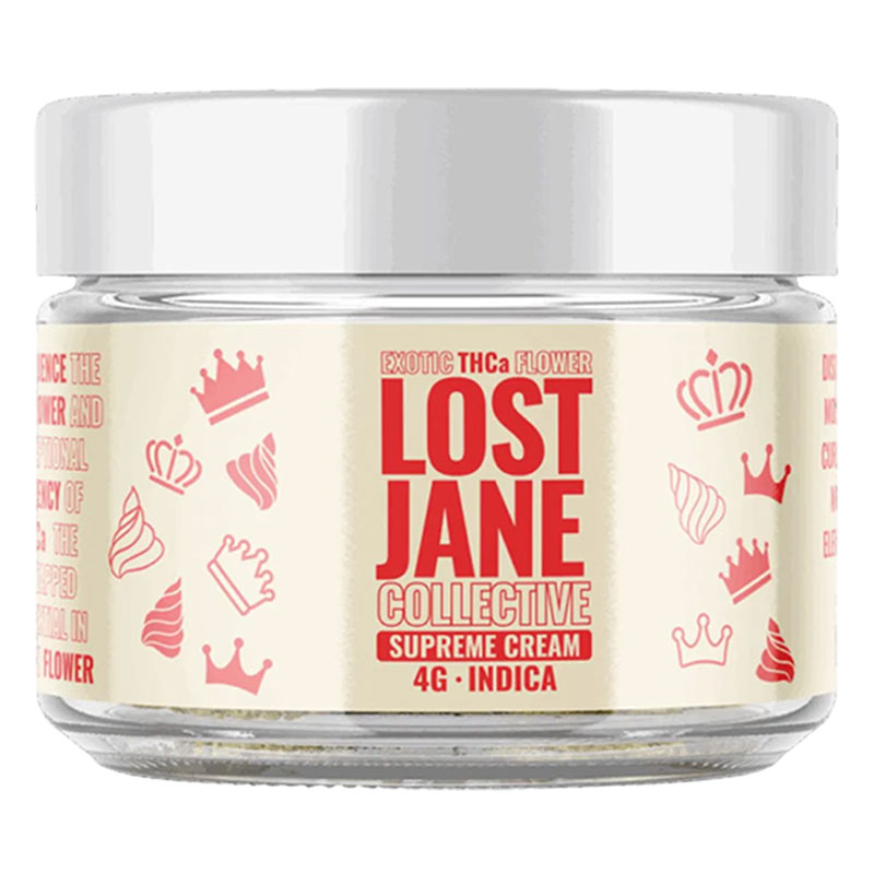 LOST JANE COLLECTIVE THCA FLOWER SUPREME CREAM INDICA 4G JAR – Eagle ...