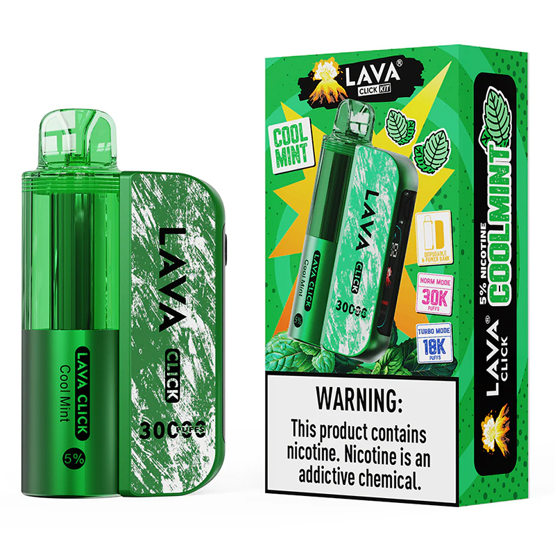 LAVA CLICK KIT DISPOSABLE & POWER BANK 30K COOL MINT 5%- BOX OF 5 ...