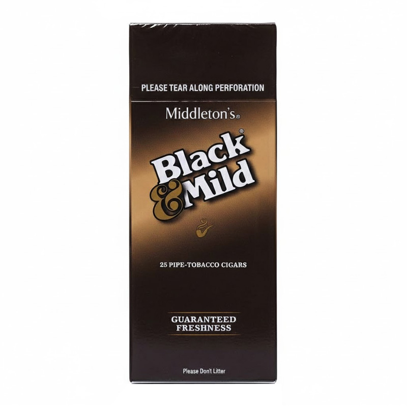 BLACK & MILD SINGLES ORIGINAL PLASTIC TIP 25 COUNT – Eagle Distribution