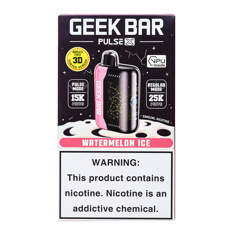 GEEK BAR PULSE X 25K WATERMELON ICE 5% – BOX OF 5 – Eagle Distribution